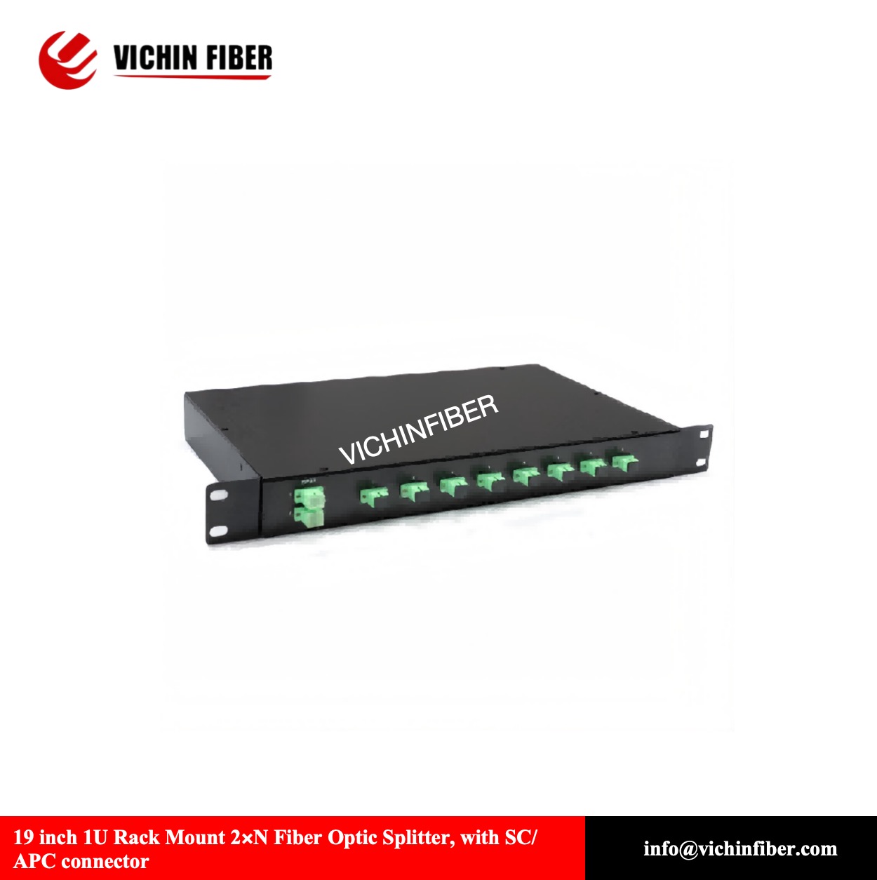 Wholesale 19 inch 1U Rack Mount 2x4/8/16/32/64 Fiber Optic Splitter ...